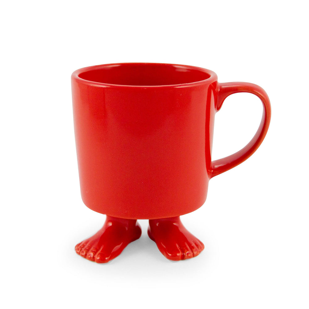 Ceramic Footed Mug © | Red