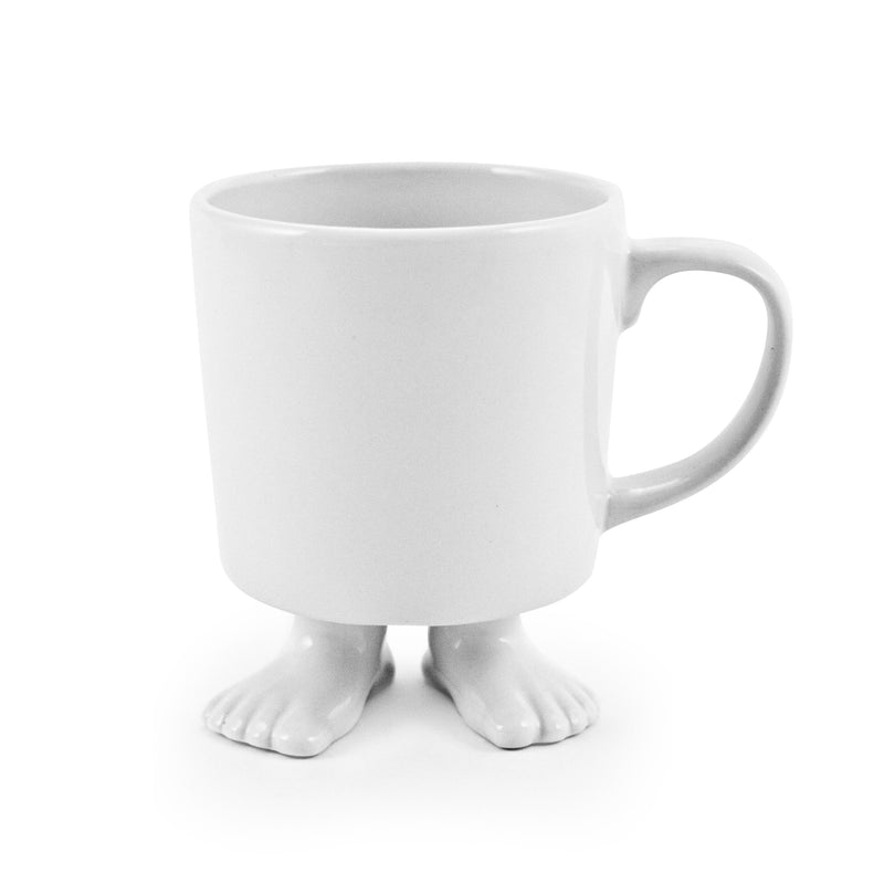 Ceramic Footed Mug © | White